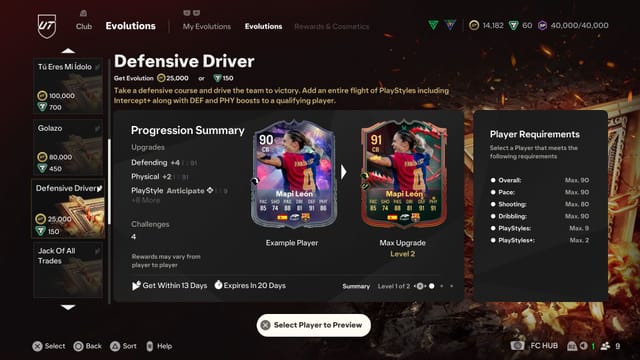 EA FC 25 Defensive Driven Evolution guide: Best players to use, all upgrades, requirements, and more