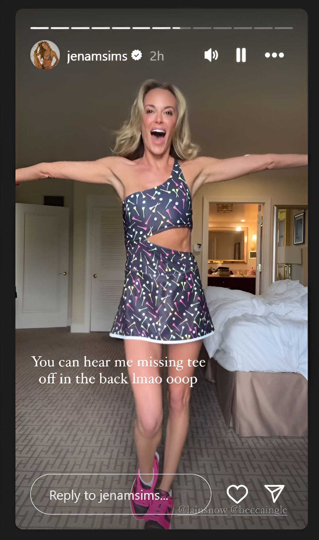 Brooks Koepka's wife Jena Sims models new golf dress, set to release as ...
