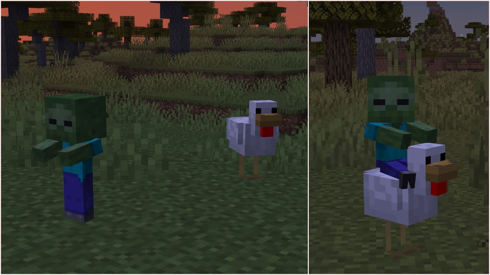 How Minecraft Movie's chicken jockey was inspired by Bedrock Edition