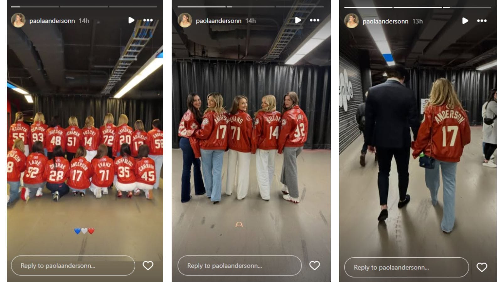Josh Anderson's wife Paola shares close look at Habs' playoff leather ...