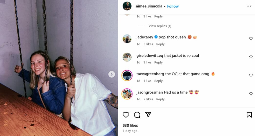 Jade Carey pens 3-word reaction to girlfriend’s shooting skills in pop ...