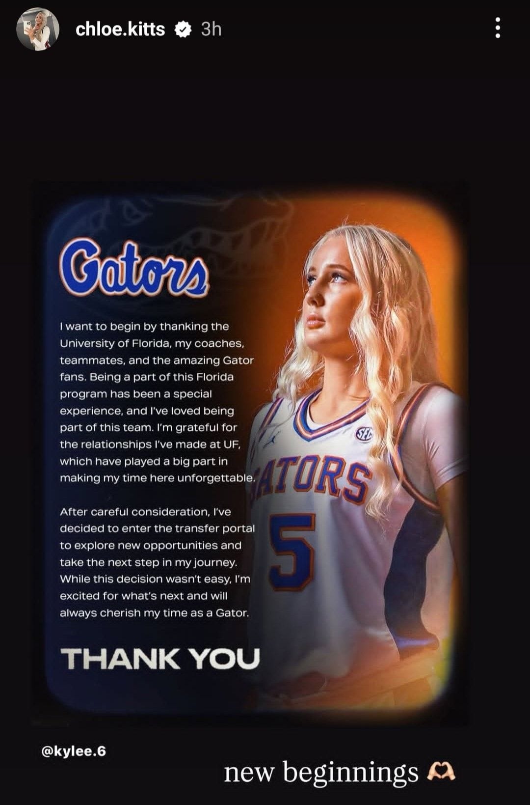 Kyle Kitts: Chloe Kitts drops 2-word reaction to sister Kylee’s farewell to Florida after ...