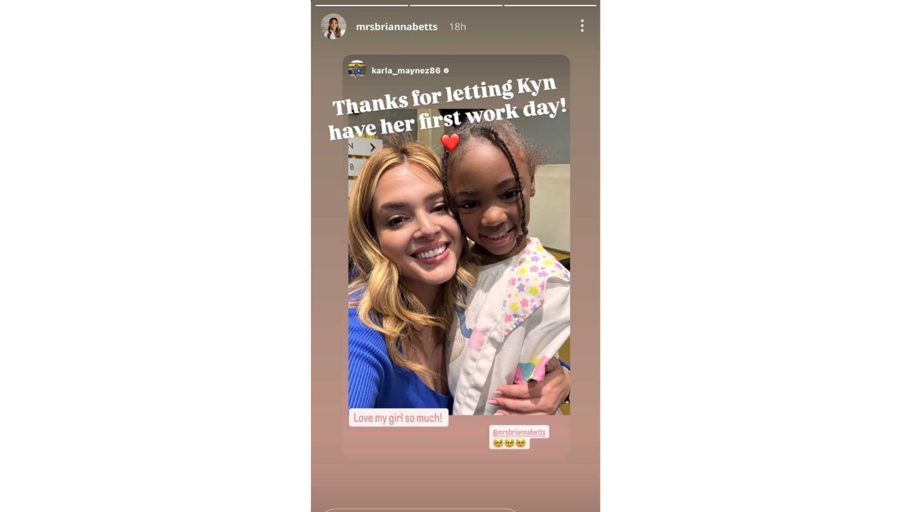 Mookie Betts' wife Brianna beams as daughter Kynlee tackles her 'first ...