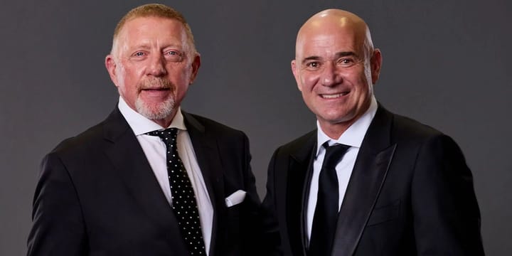 Boris Becker drops 1-word reaction to Andre Agassi's surprise French ...