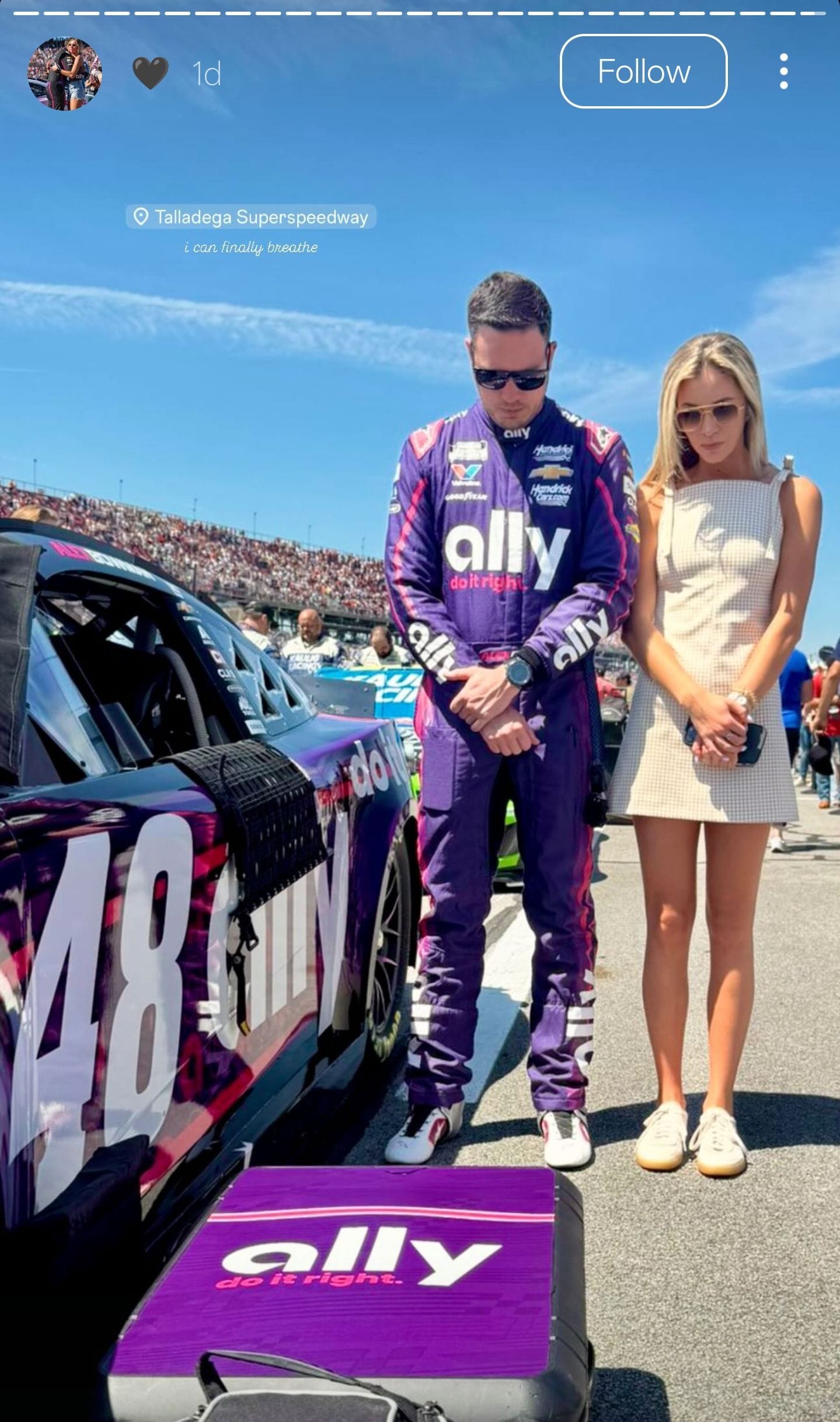 Alex Bowman’s GF Chloe Henderson drops 3-word reaction after Talladega results