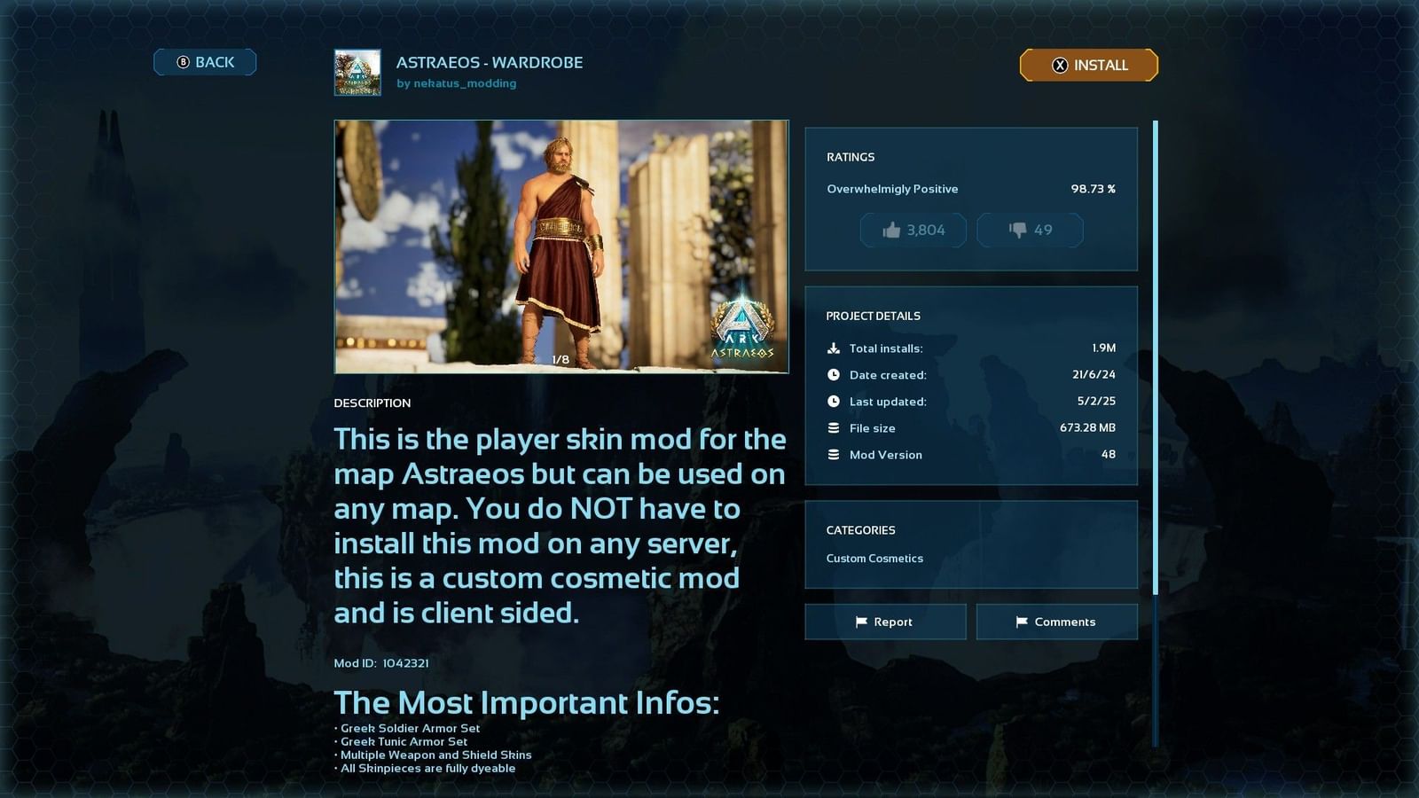 ARK Survival Ascended: How to get and use Astraeos Armor Skins
