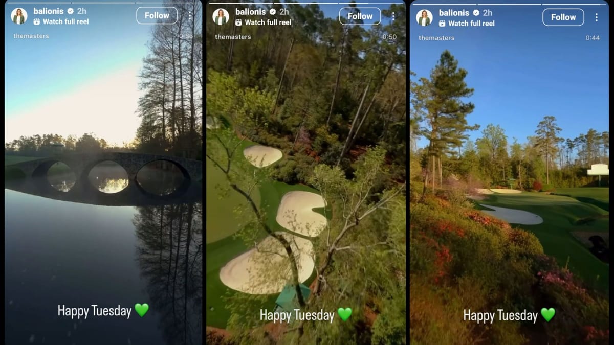 Amanda Balionis sends a 2-word message ahead of the 2025 Masters