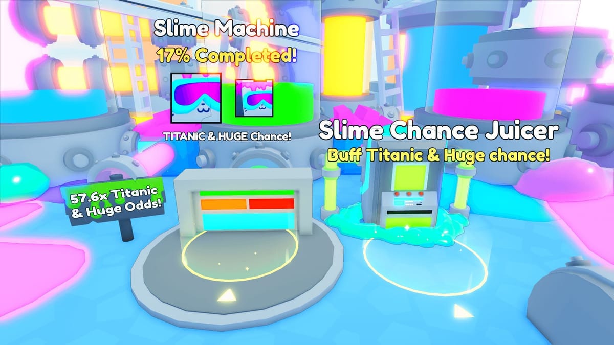 Pet Simulator 99 Slime Tank (Update 55): Slime Factory, Titanic Pets ...