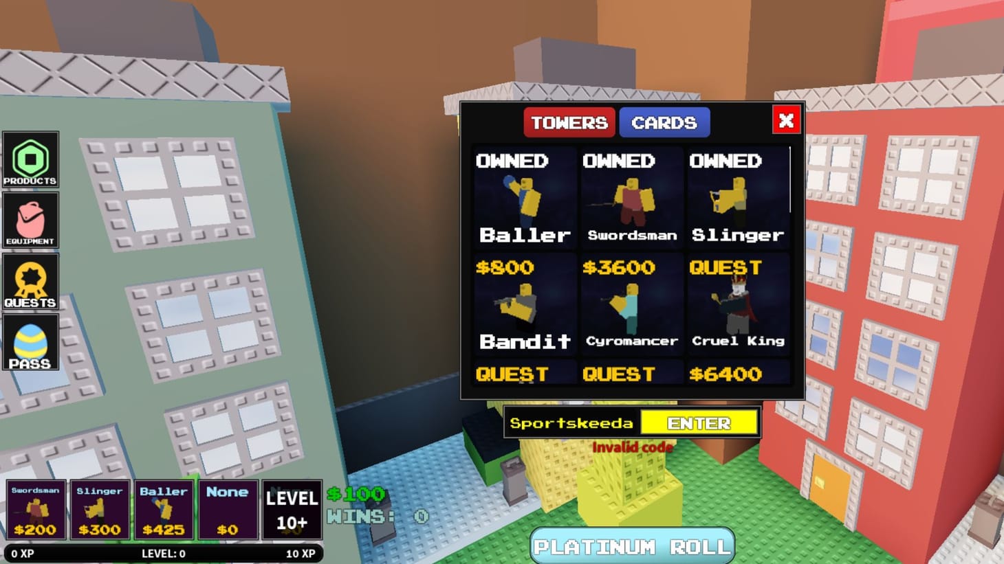 Block Tales Tower Defense codes
