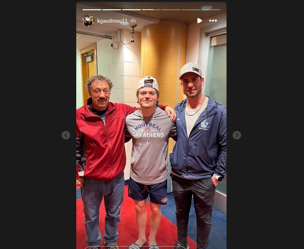 Johnny Gaudreau's father Guy meets up with Cole Caufield following ...