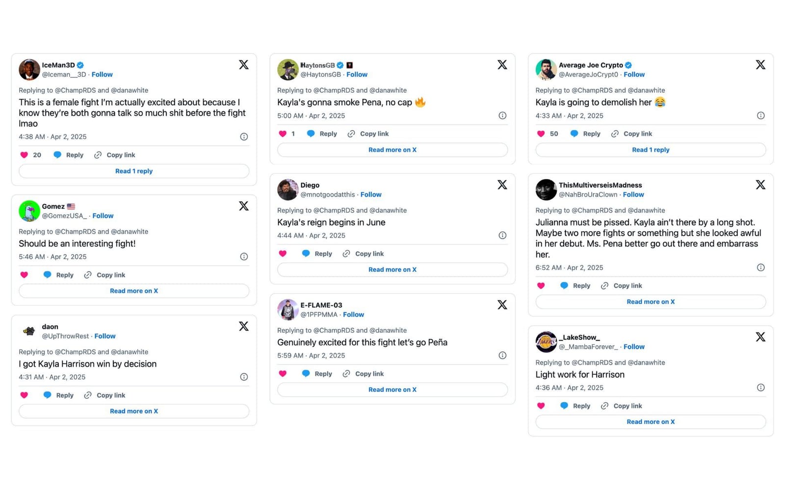 "RIP Pena" - Fans react to Julianna Pena vs. Kayla Harrison title fight ...