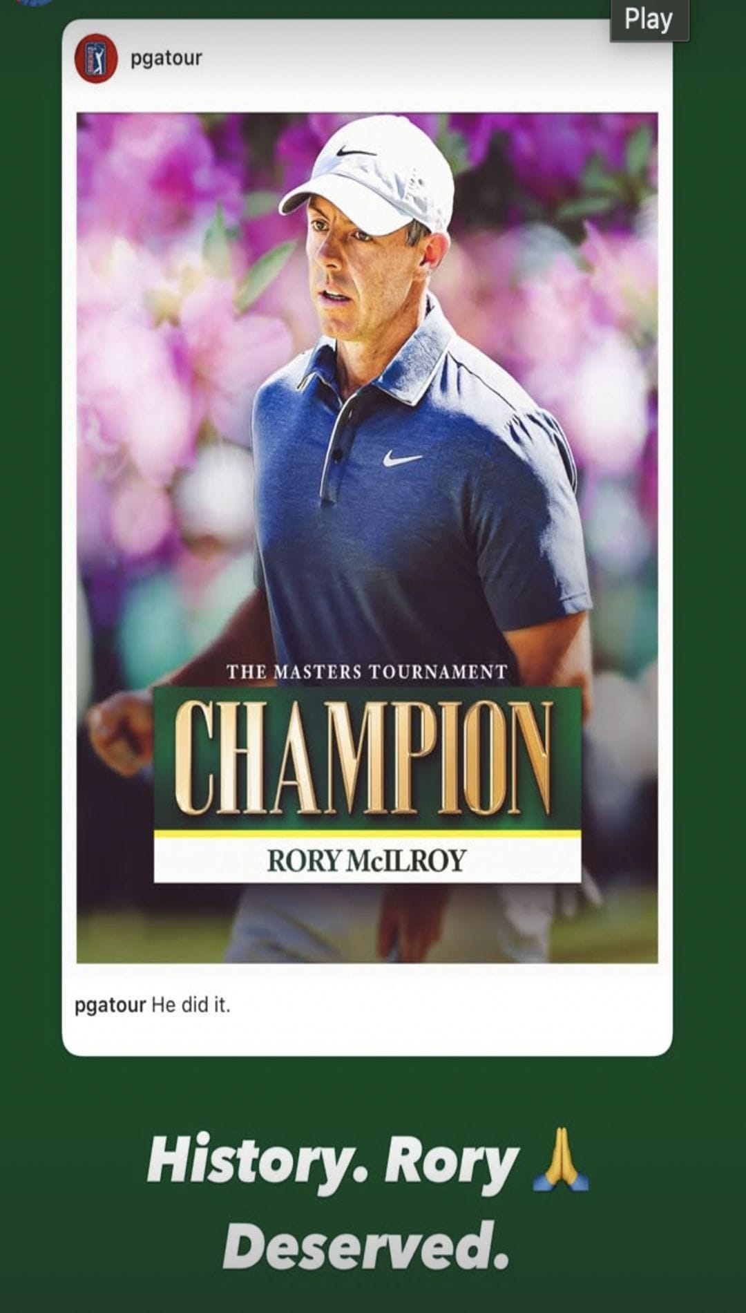 What Min Woo Lee said about Rory McIlroy after The Masters win