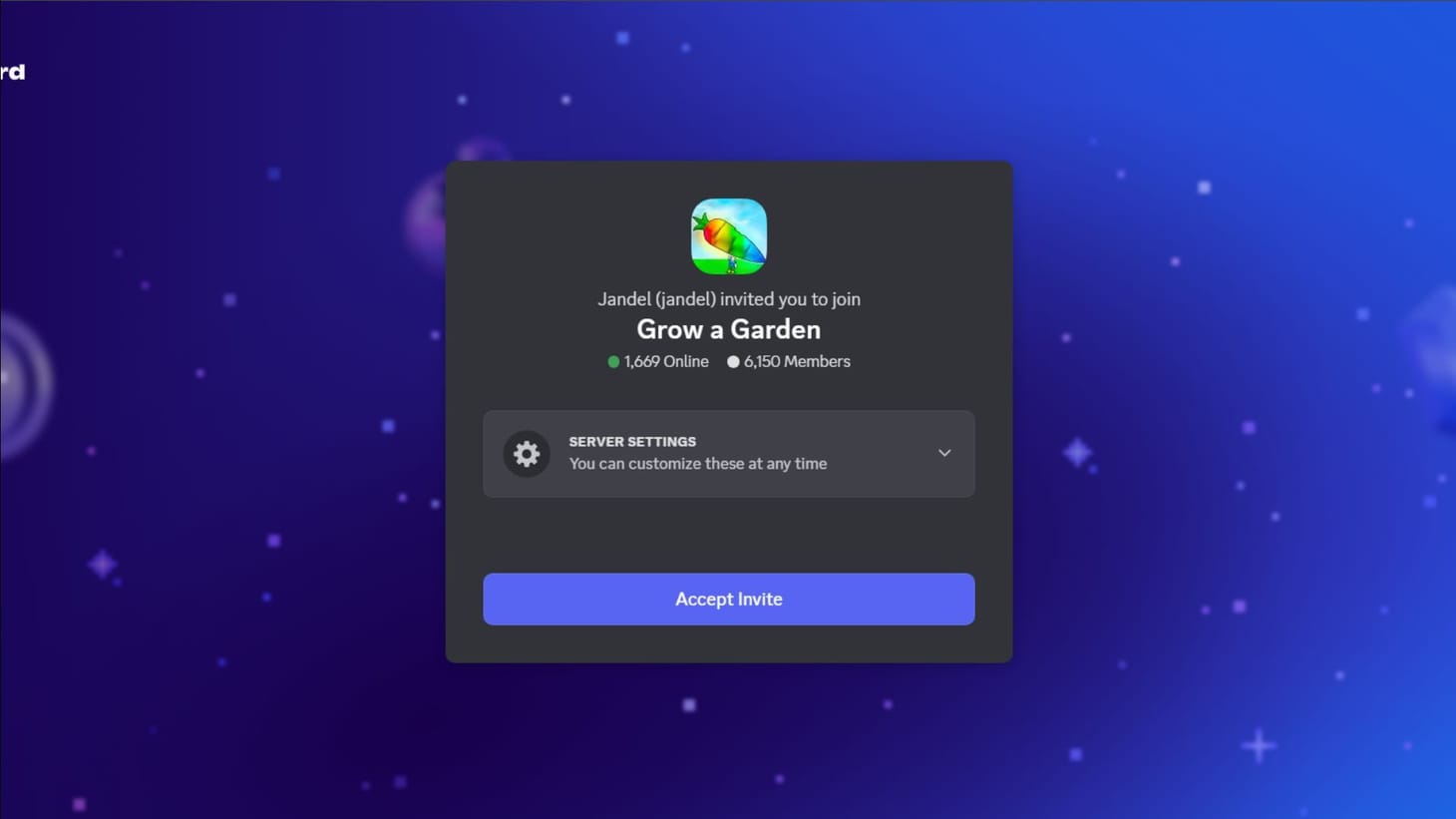 How to join the official Grow a Garden Discord