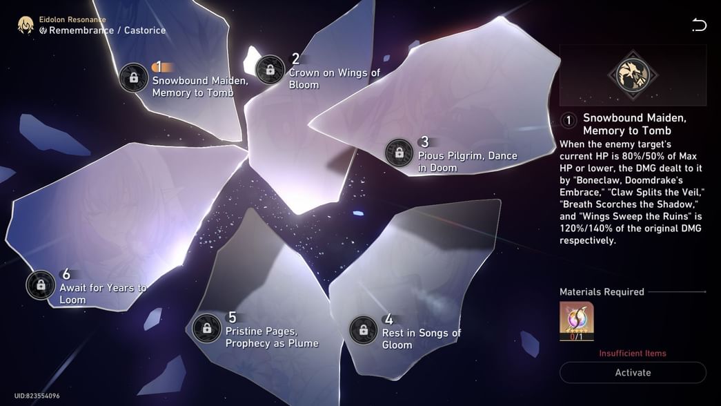 Castorice E1 vs S1 in Honkai Star Rail: Which one should you get?