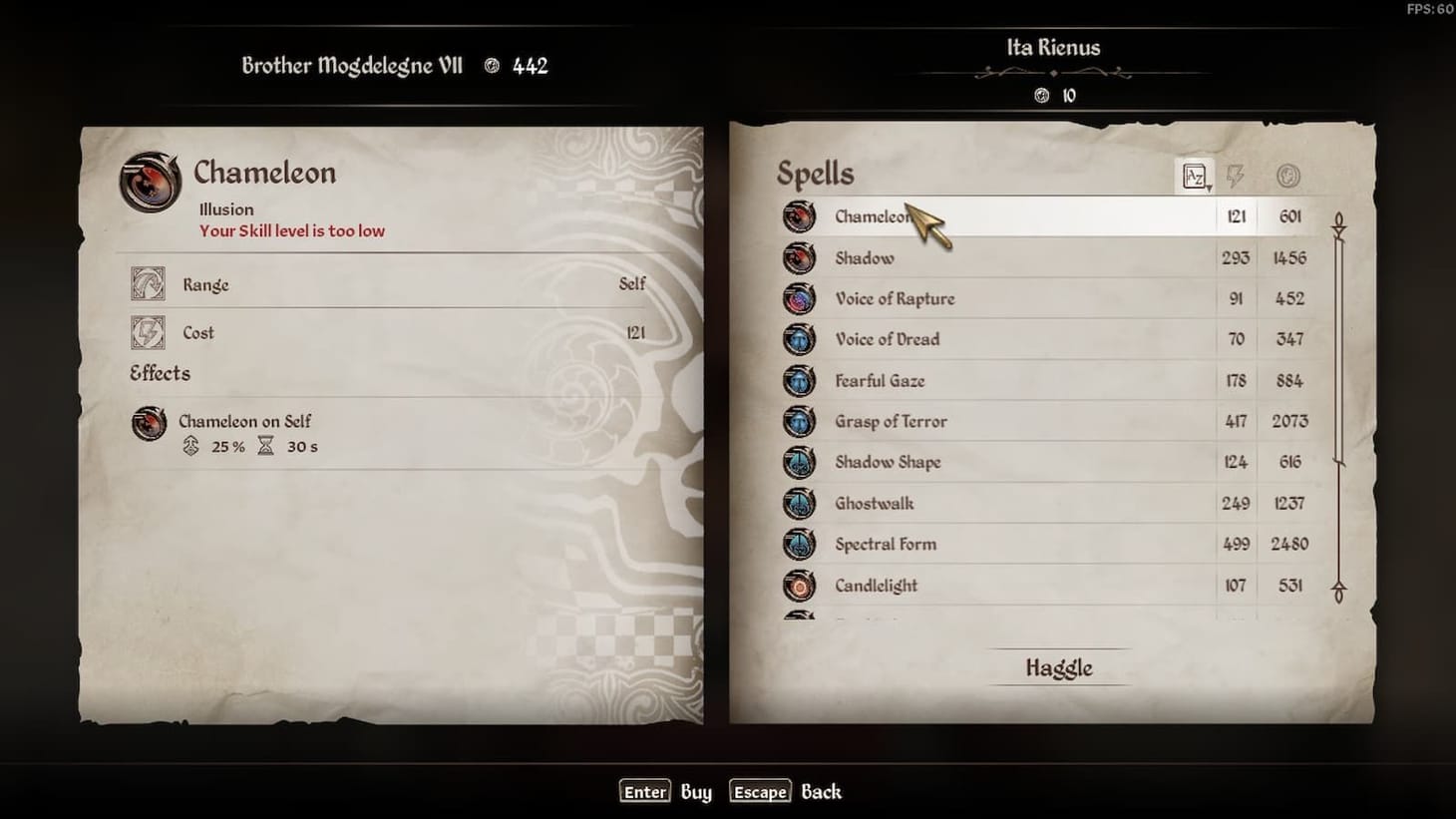 How to get Chameleon Spell in Oblivion Remastered