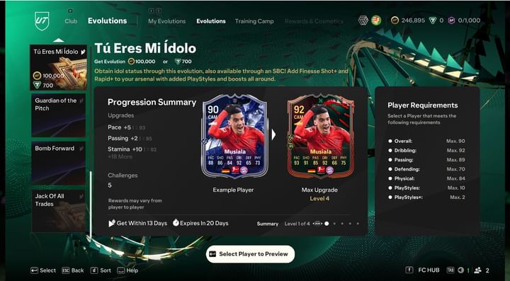 EA FC 25 Tu Eres Mi Idolo Evolution guide: Best players to use, all upgrades, requirements, and more
