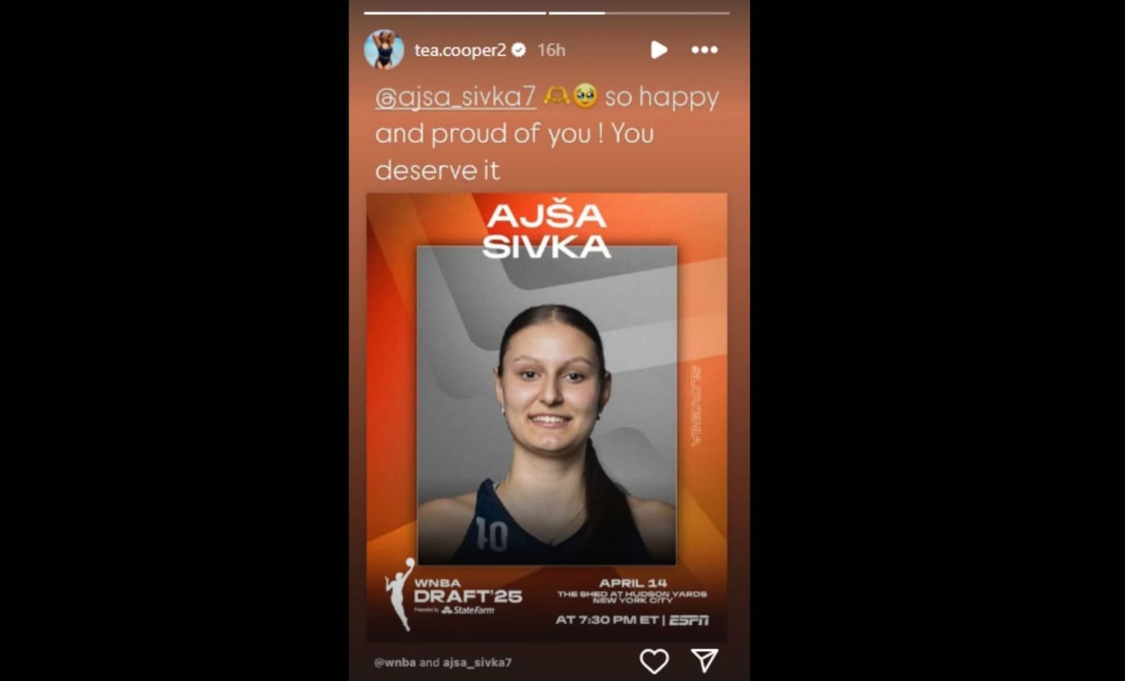 Slovenian WNBA draftee Ajsa Sivka receives wholesome message from Dwight Howard's ex Te'a Cooper ...