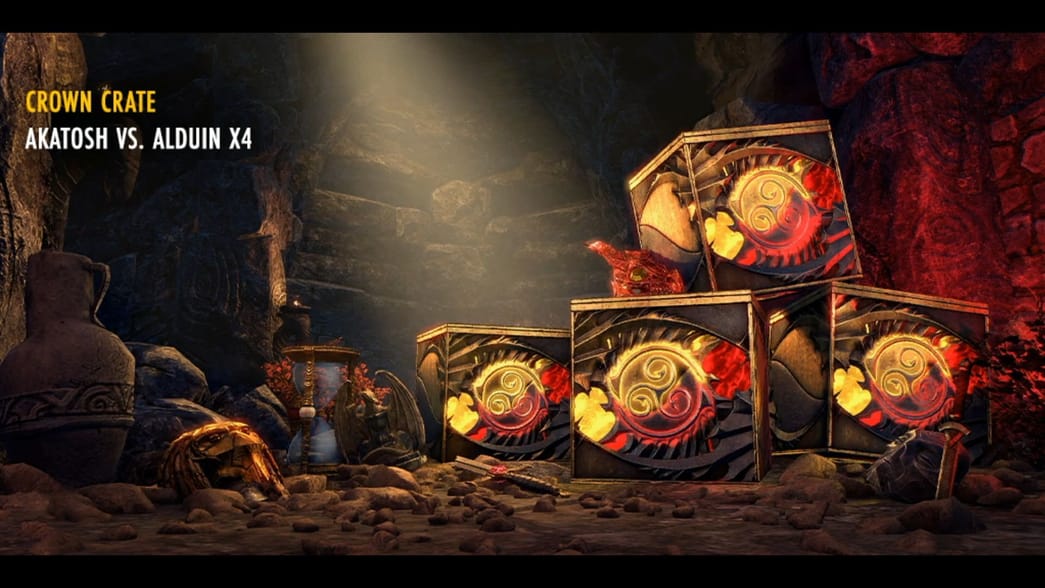 ESO datamine from 11.0 PTS reveals upcoming Akatosh vs Alduin Crates