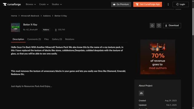 Minecraft Bedrock Better X-Ray add-on guide