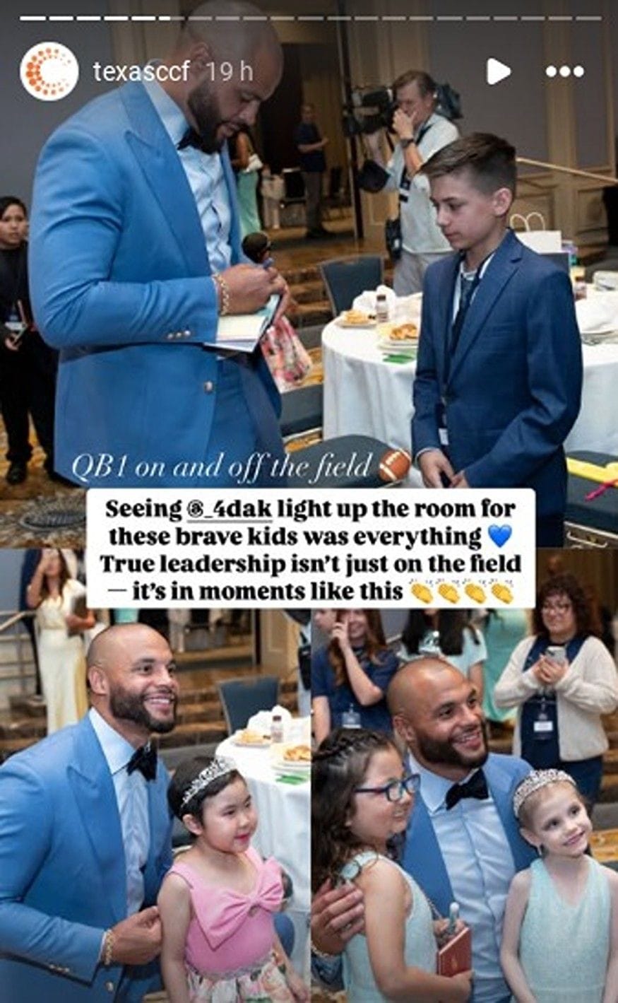 Dak Prescott and fiancée Sarah Jane Ramos return to Children’s Fund ...