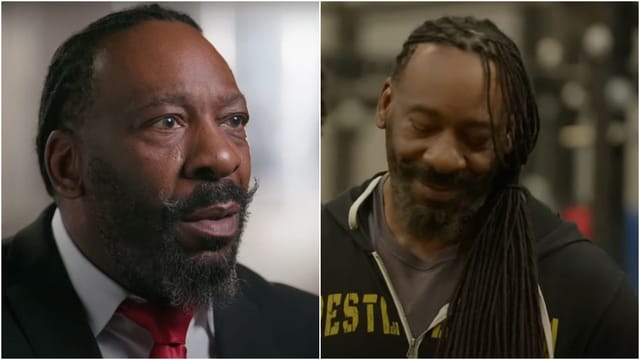 Booker T smirks at legendary WWE team