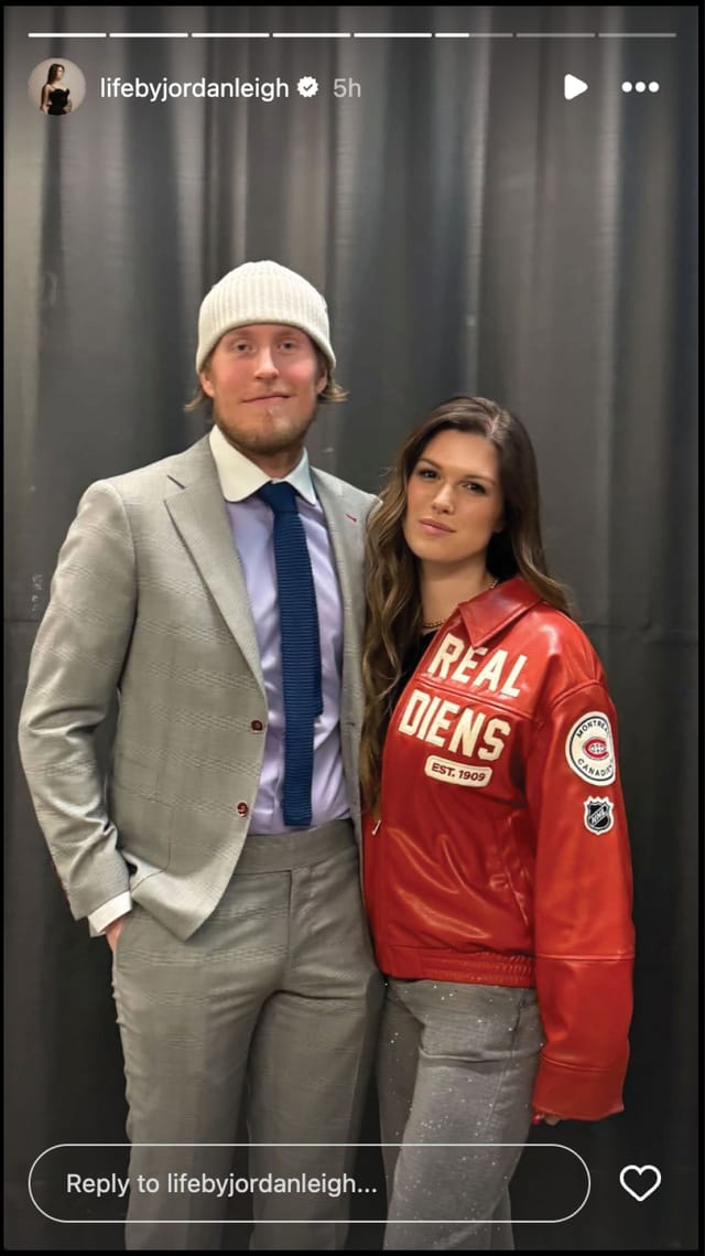 Patrik Laine and fiancée Jordan capture heartwarming moment in Habs ...