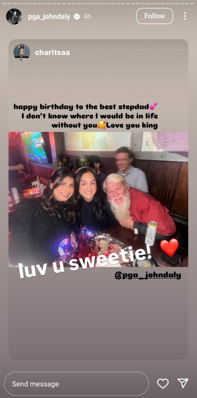 John Daly’s stepdaughter has a heartwarming message for him on his 59th ...