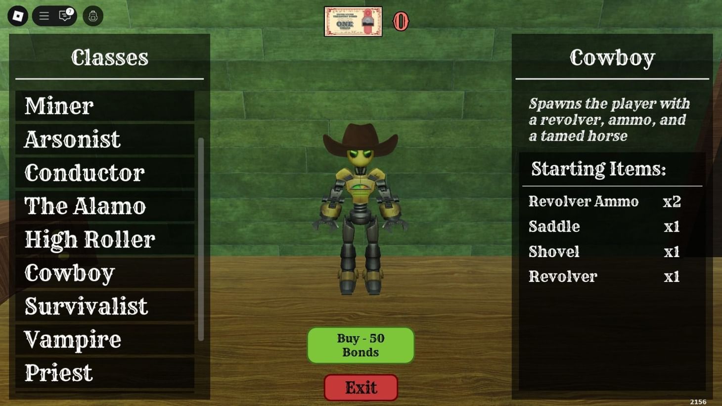 Dead Rails Class guide