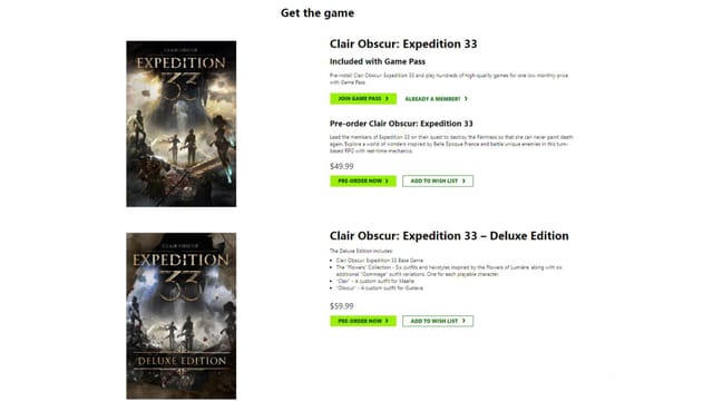 Is Clair Obscur: Expedition 33 coming to Xbox Game Pass?