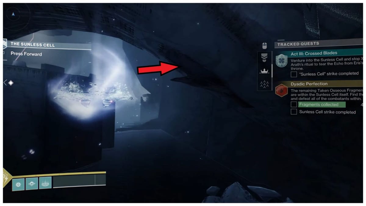 All Taken Osseous Fragment locations in Destiny 2 Sunless Cell Strike