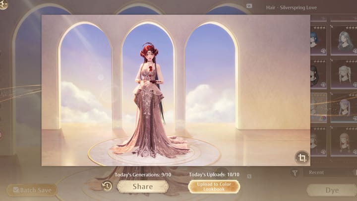 How to use the Color Lookbook in Infinity Nikki