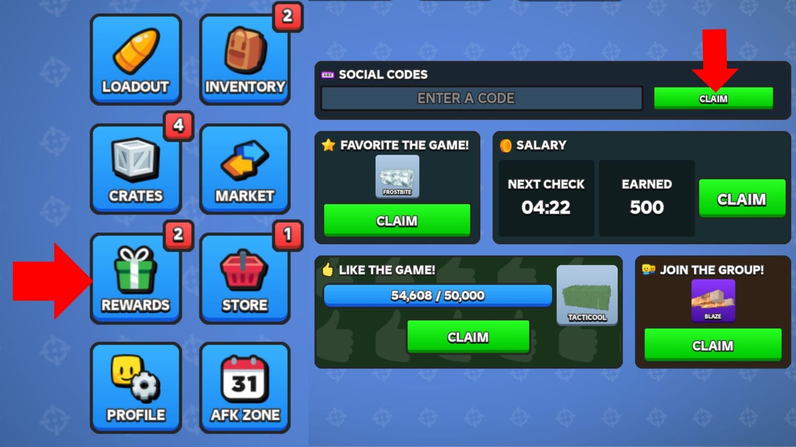 Combat Arena codes
