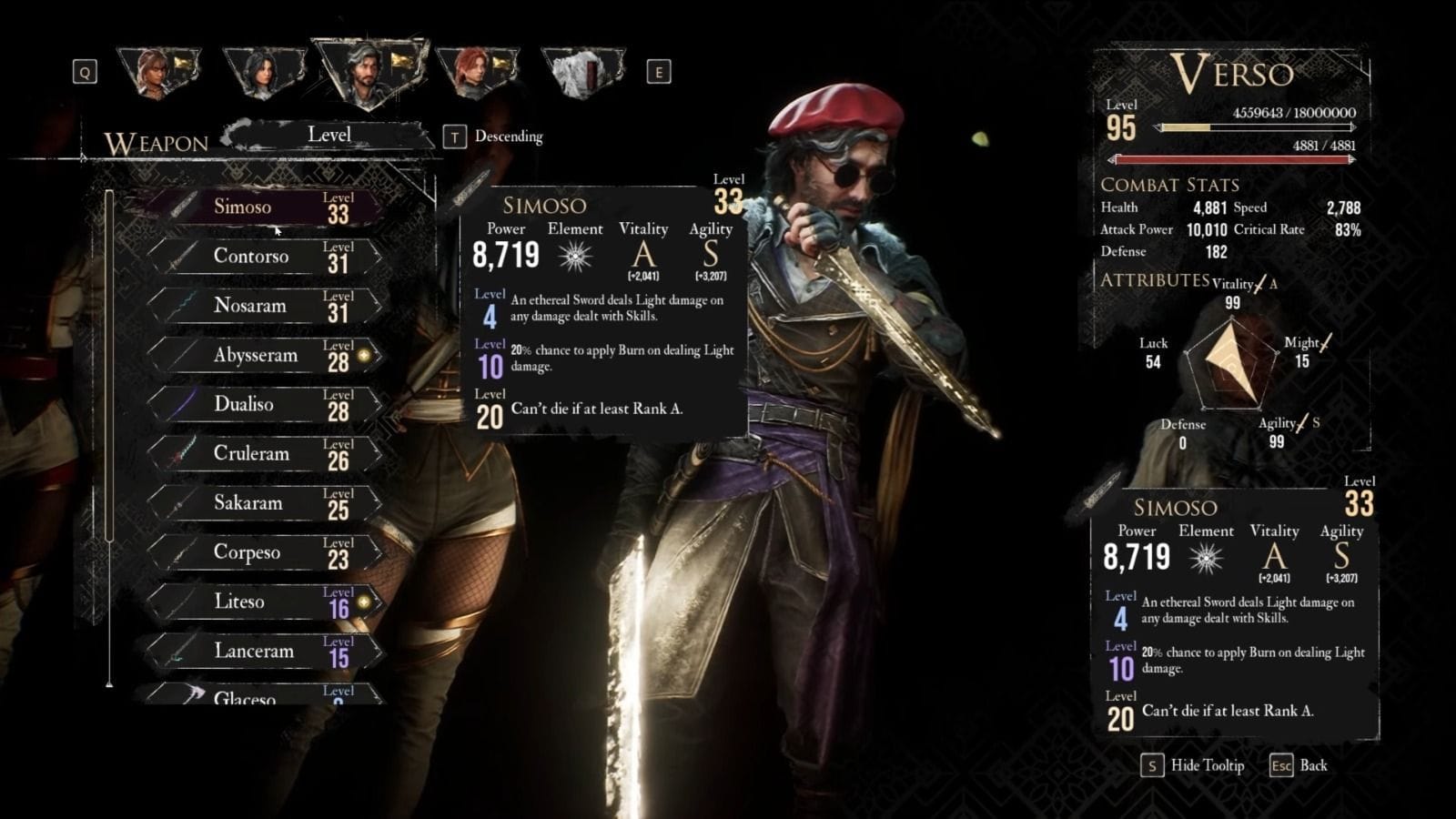 5 best weapons for Verso in Clair Obscur Expedition 33