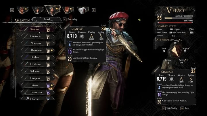 5 best weapons for Verso in Clair Obscur Expedition 33