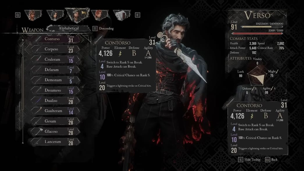 5 best weapons for Verso in Clair Obscur Expedition 33