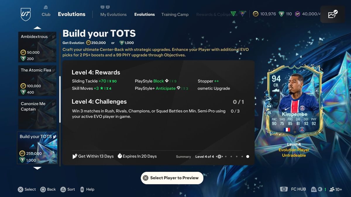 EA FC 25 Build Your TOTS Evolution guide: Best players to use, all upgrades, requirements, and more