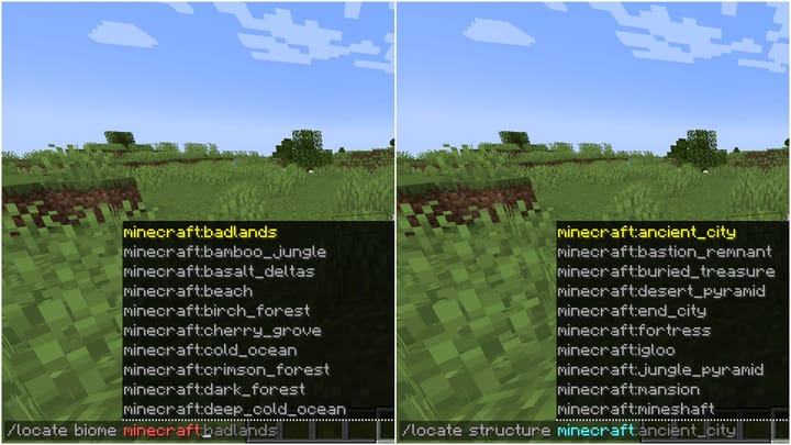 How to quickly find and explore Minecraft structures and biomes