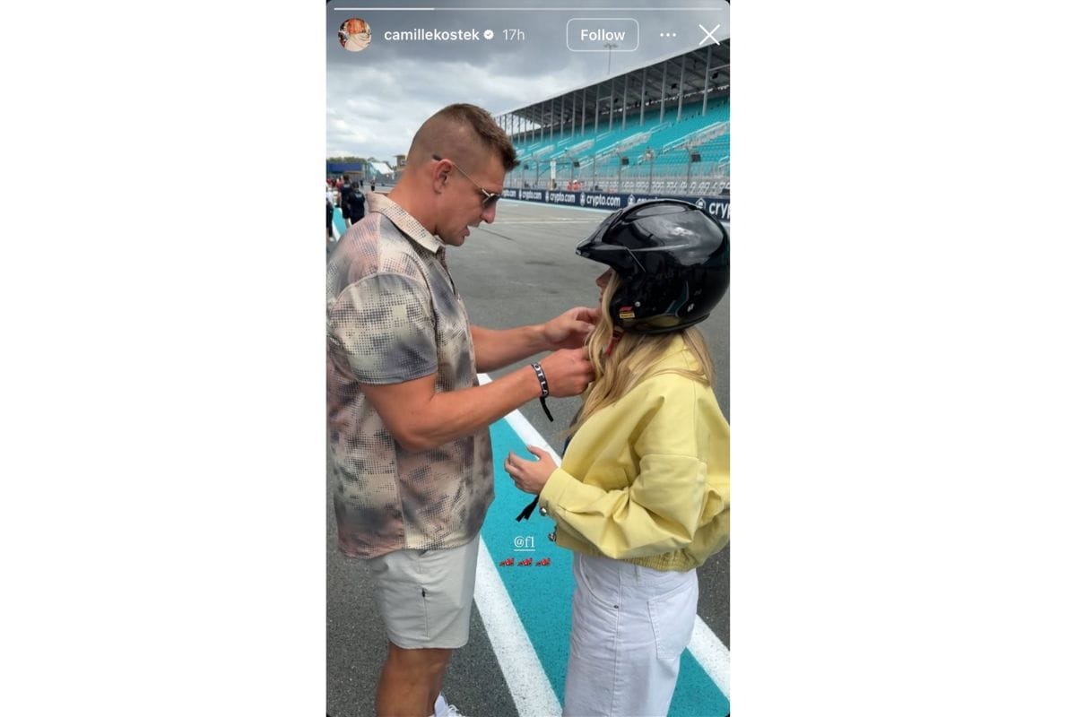 Rob Gronkowski joins girlfriend Camille Kostek at high-profile F1 event ...