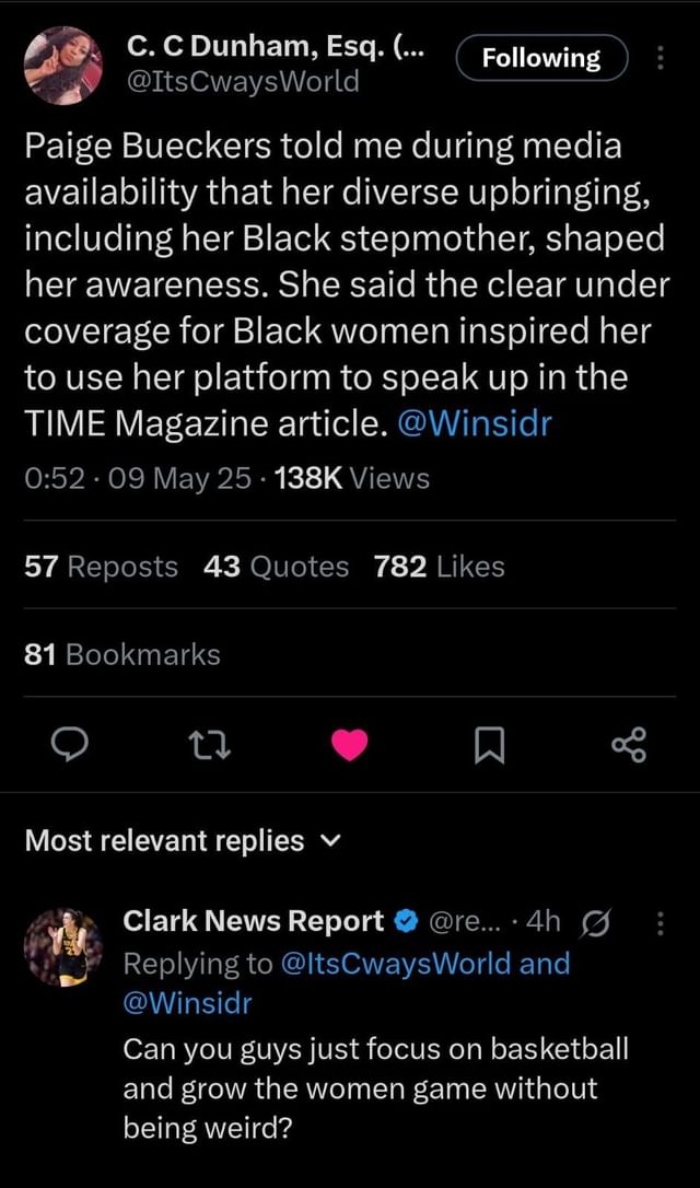 "Martin Luther Paige strikes again": Fans react as Paige Bueckers talks white privilege and ...