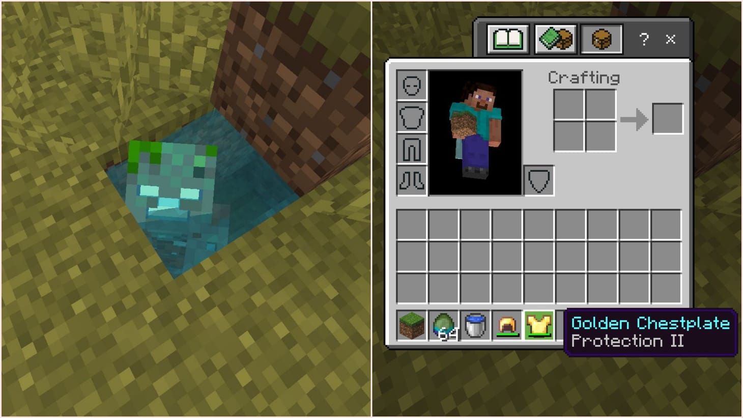 How to get every item a zombie wears in Minecraft Bedrock