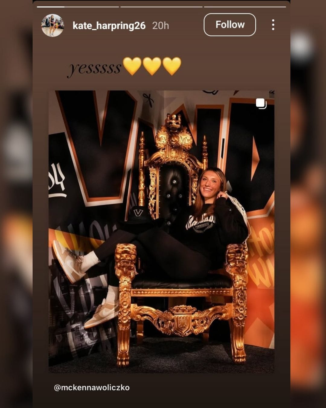 Former NBA player Matt Harpring's daughter Kate Harpring takes an ...