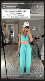 NASCAR influencer Cleetus McFarland’s wife rocks a beautiful teal dress