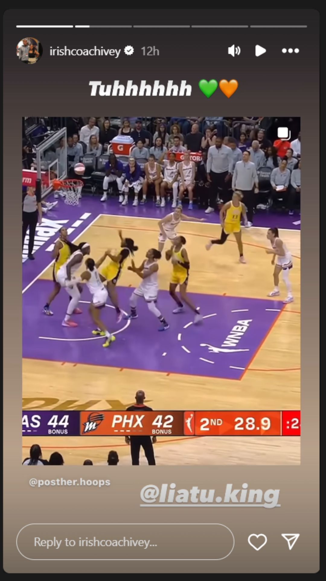 HC Niele Ivey drops 1-word reaction as ex-Notre Dame forward Laitu King scores first WNBA basket