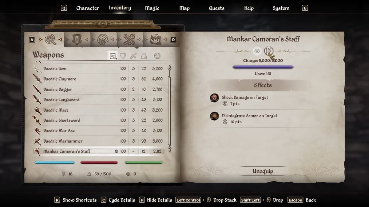 All weapon types in Oblivion Remastered, ranked