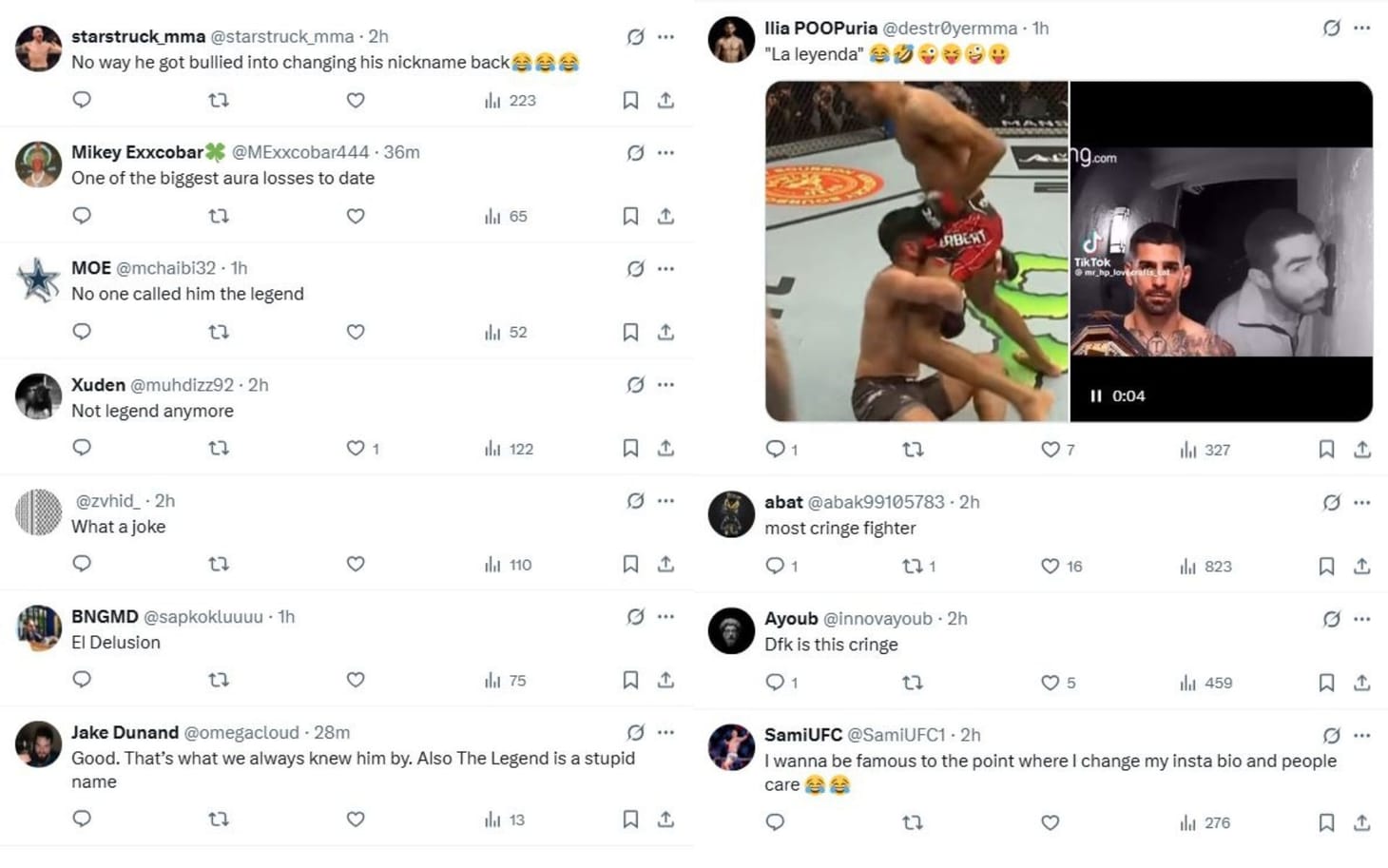 "Never seen a more cringe fighter in the ufc" - Fans weigh in after ...