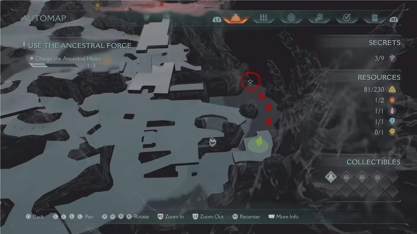 All collectible locations in Doom The Dark Ages Chapter 9 (Ancestral Forge)