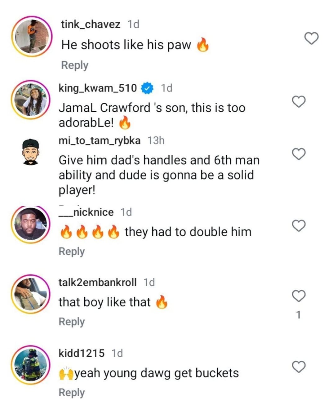 "He shoots like his paw": Hoops fans react to Jamal Crawford's son, JJ Crawford, getting buckets ...