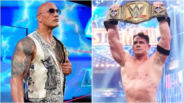 4 WWE figures except The Rock who could be revealed as John Cena's ...