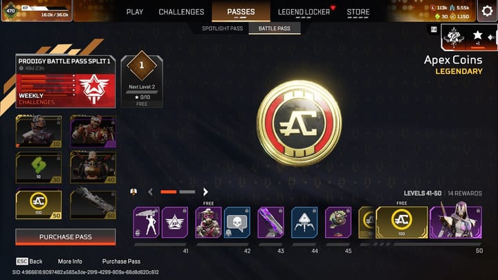 Apex Legends Season 25 Battle Pass: All tiers and rewards