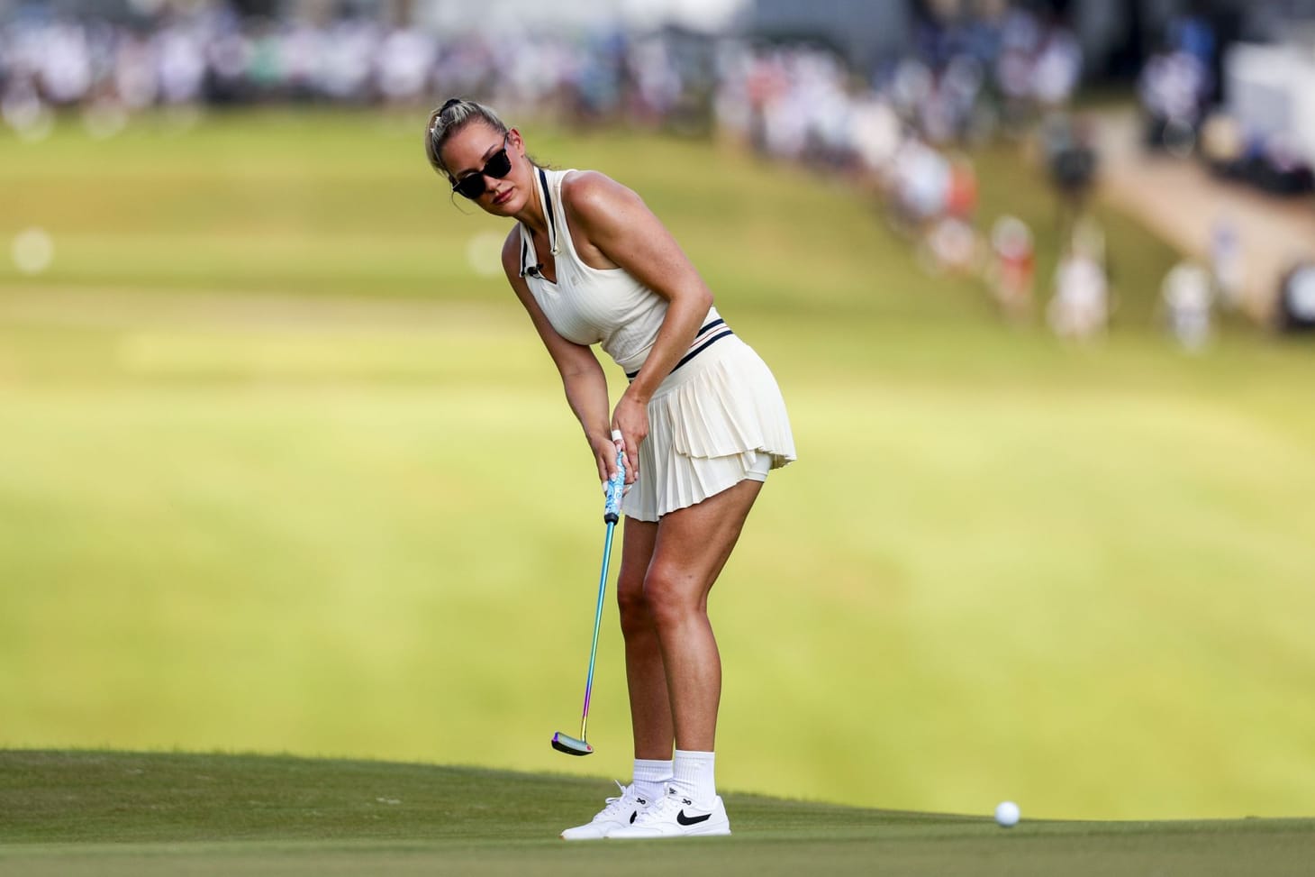 Paige Spiranac: Paige Spiranac flaunts tube top outfit for day 1 at ...